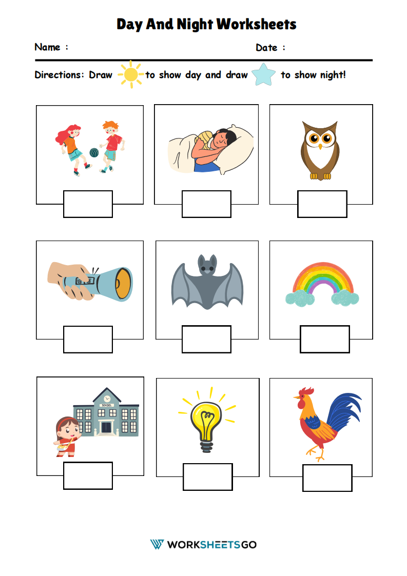 Day And Night Worksheets FirstWorksheets Day And Night Worksheets FirstWorksheets