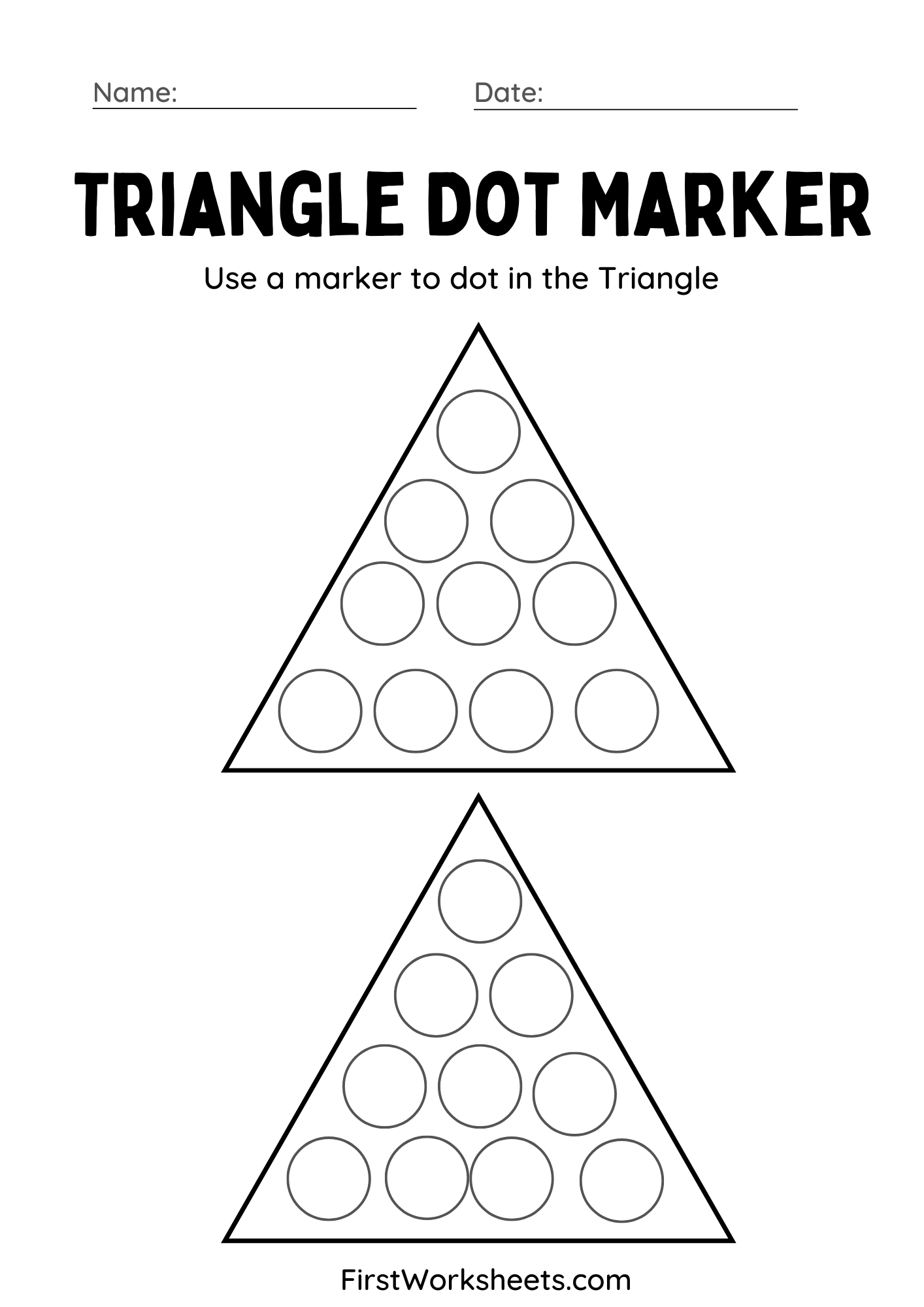 Dot Marker Worksheets | FirstWorksheets